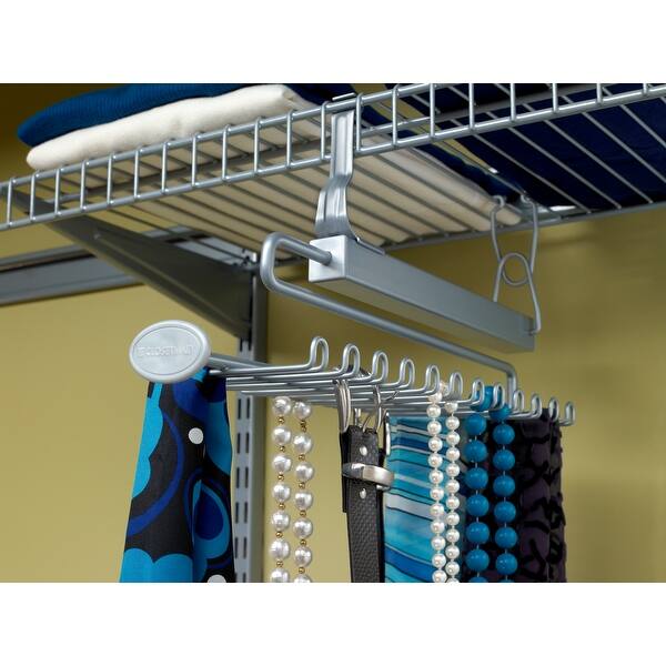 ClosetMaid 24-Hook Sliding Tie & Belt Rack Wire Shelving Accessory - On ...