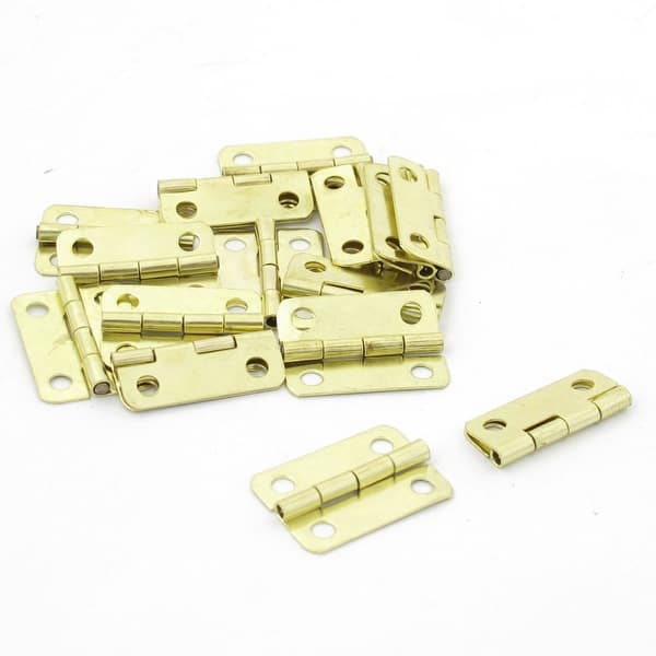 15 Pcs Gold Tone Metal Cabinet Cupboard Drawer Hinges Hardware - Gold ...