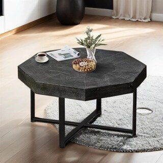Wood Octagonal Patchwork Craft, 30 Inch Wooden Table Top Coffee Table ...