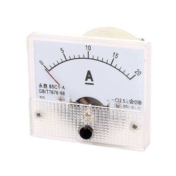 DC 0-20A Fine Tuning Dial Analog Current Test Panel Ampere Meter Gauge ...