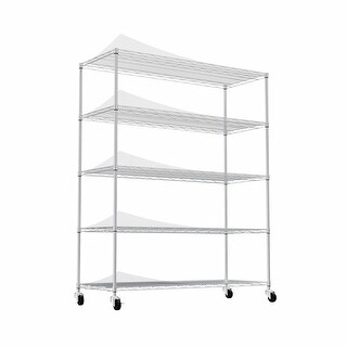 5-tier heavy-duty adjustable shelving,racking,300 lbs,wire shelf ...