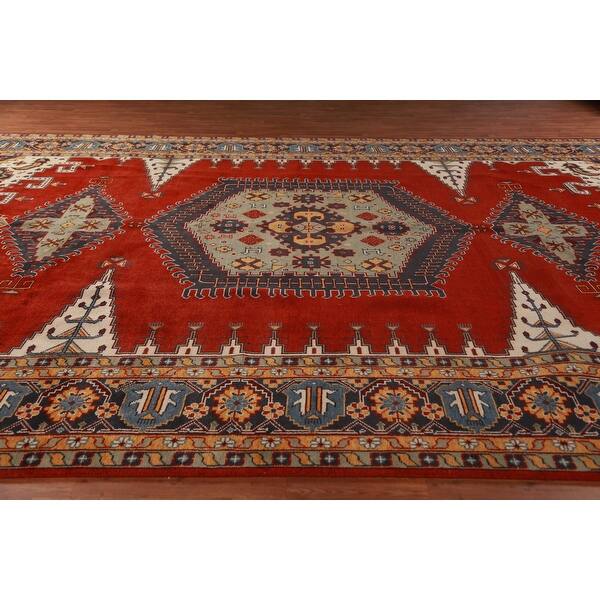 large red wool rug