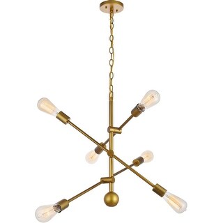 Elegant Lighting Axel 6 Light 29" Wide Sputnik Chandelier - Bed Bath ...