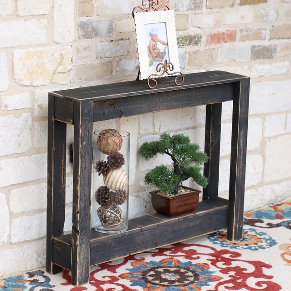 Rustic Reclaimed Wood Entryway Console Table - 46Lx8Wx28H - On Sale ...