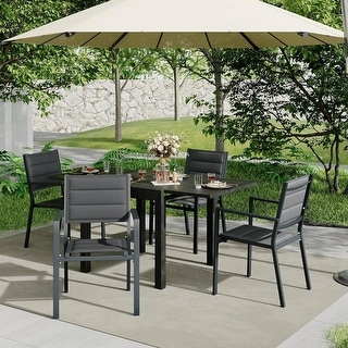 Outdoor Set of 4 Stackable Patio Dining Chairs - Bed Bath & Beyond ...