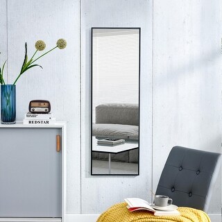 Full Length Mirror Aluminium alloy Metal Frame Wall Mounted Full Body ...
