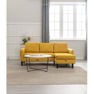 Modern L-Shape Sectional Sofas Comfortable Upholstered Reversible ...