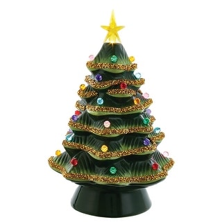 Kurt Adler 12-Inch Light Up Gold Glitter Christmas Tree - Bed Bath ...