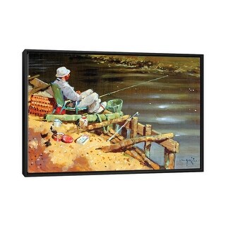 iCanvas "Chance Of A Bite" by John Haskins Framed Canvas Print - Bed ...