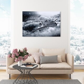 Oliver Gal 'Nothing Like Flying Private' Transportation Wall Art Canvas ...
