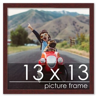13x13 Traditional Walnut Complete Wood Square Picture Frame with UV ...