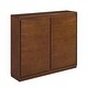 Modern Walnut-colored Storage Cabinet Buffet with 2 Outlet Holes for ...