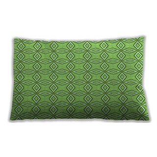 Ahgly Company Patterned Indoor-Outdoor Green Apple Green Lumbar Throw ...