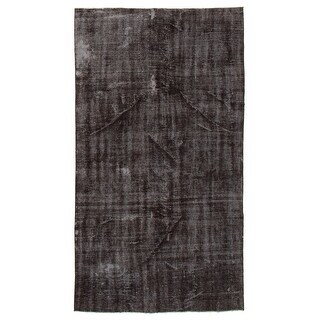 ECARPETGALLERY Hand-knotted Color Transition Black Wool Rug - 4'8 x 8'6 ...