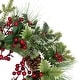 Holly and Berries Frosted Thistle and Pine Artificial Christmas Wreath ...