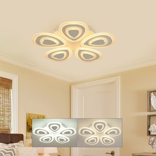 Modern LED Flower Flush Mount Stepless Dimmable Ceiling Lamp - Bed Bath ...