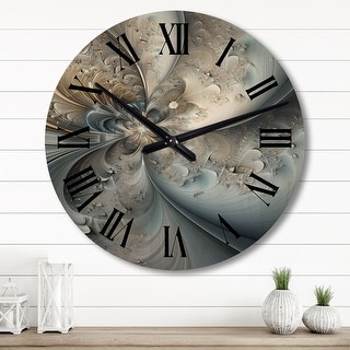 Designart "Mystical Universe In Mysterious Blue And Gold V" Fractals ...