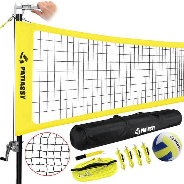 Patiassy Portable Professional Outdoor Volleyball Net Set with ...