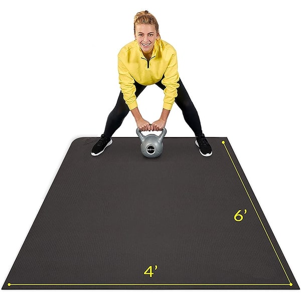Large Exercise Mat Ultra-Durable Rubber Workout for Home Gym Flooring ...