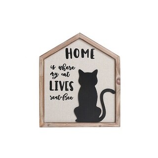 Framed House Shape Cat Sign - Bed Bath & Beyond - 38445725