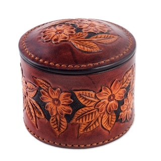 Novica Handmade Enchanting Garden Leather Decorative Box - Bed Bath ...