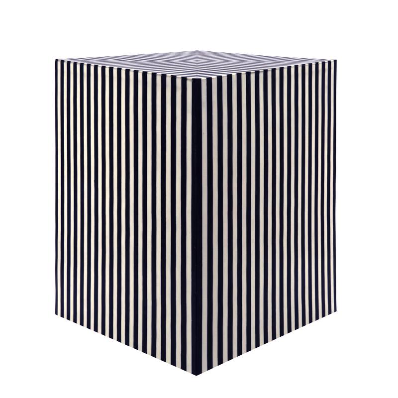 19" Optical Illusion Stool, Black - Overstock - 33149805