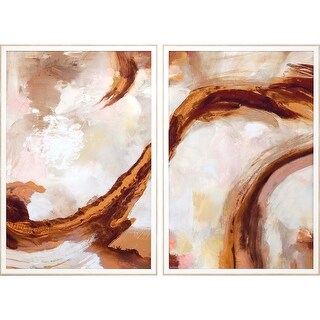 Sandy Expression S/2 Framed Art Giclee Under Glass - Orange - Bed Bath ...