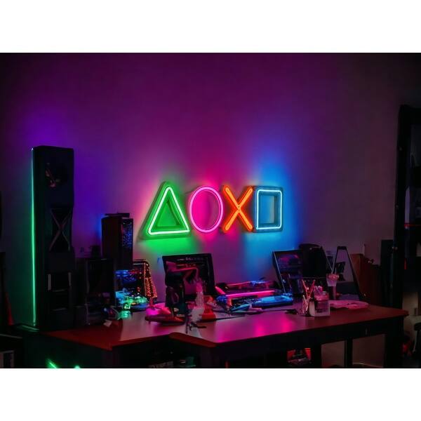 Playstation Led Neon Light Wall Decor Art - Multicolor - Bed Bath ...