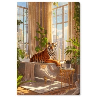 Lush Tiger Bath Canvas Jungle Bathroom Art by Art Remedy - Bed Bath ...