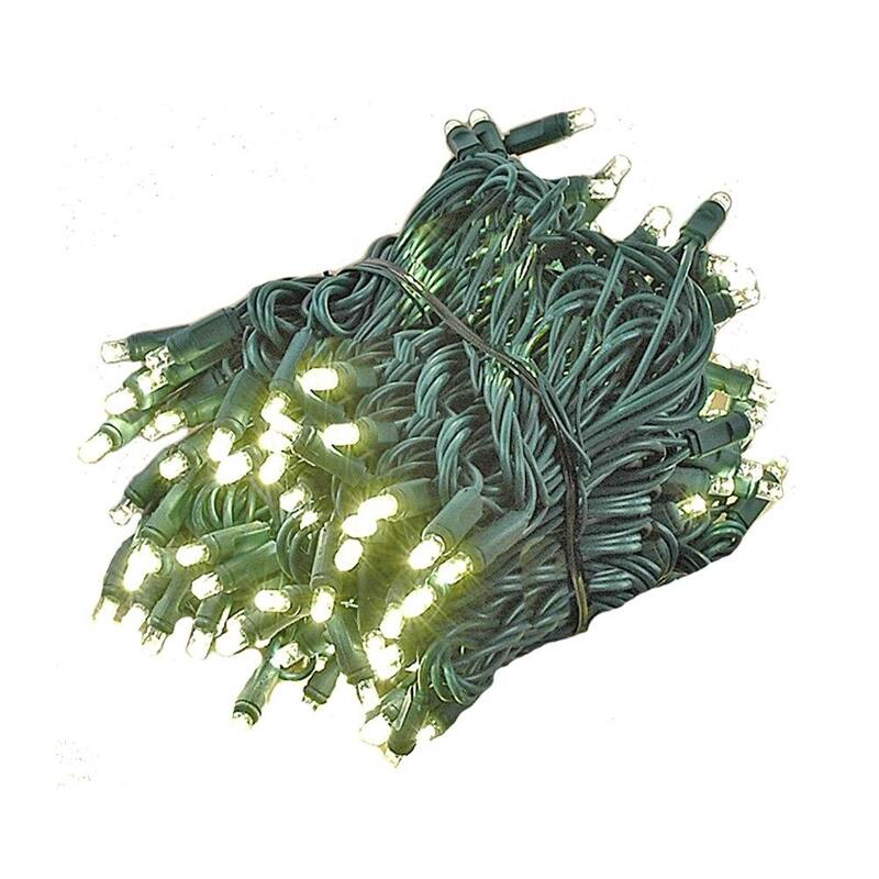140 Light Chasing Christmas Mini Light Set, Green Wire, 46.5' Long - On ...