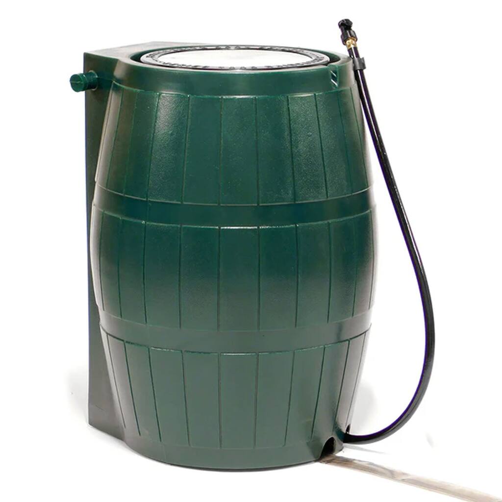 FCMP Outdoor RC4000 50 Gallon Outdoor Rain Water Catcher Barrel ...