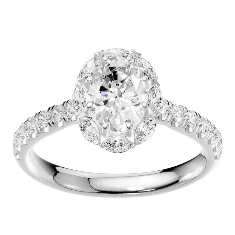 4 White Diamond Rings - Overstock