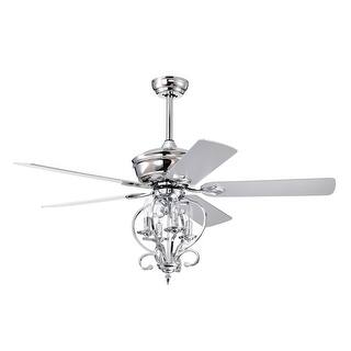 52 inch 4 Lights Ceiling Fan with 5 Wood Blades, Two-color fan blade ...