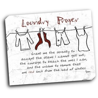 Laundry Prayer Gray 20x16 Gallery Wrapped Stretched Canvas - Bed Bath ...