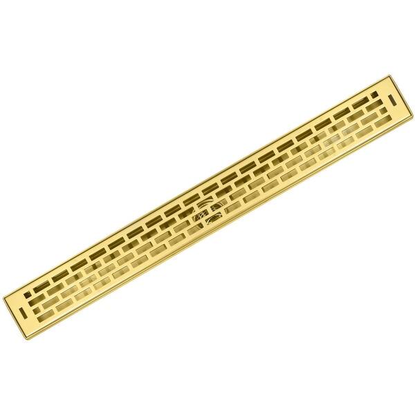 LUXE Linear Drains SW-40 40" Subway Pattern Grate Linear Shower Drain ...