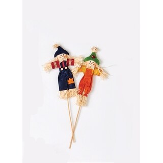 9" Scarecrow on 7" Pick, Set of 6 - Bed Bath & Beyond - 38320125