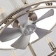 20 Inch Satin Nickel Caged Ceiling Fan with Light and Remote(5-blade ...