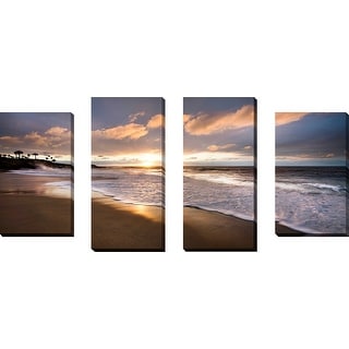 "Sunset Beach" Print on Canvas Set of 4 - Bed Bath & Beyond - 36666886