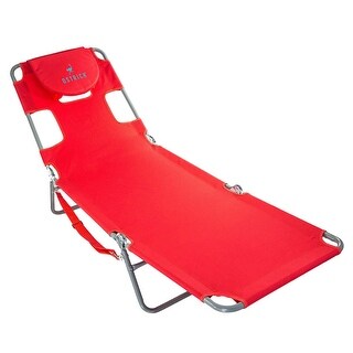Chaise Lounge Beach Chair with Face Hole Versatile, Folding Lounger ...