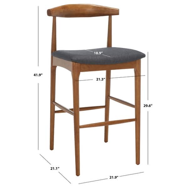 SAFAVIEH Lionel Retro 30-inch Bar Stool - 22 in. W x 21 in. D x 42 in ...