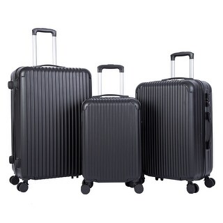 3 Piece Lightweight Luggage Set, Trunk Set Spinner Suitcase With TSA ...