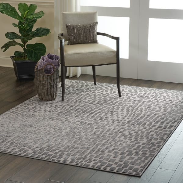 Nourison Urban Chic Modern Geometric Cobblestone Area Rug - Bed Bath ...