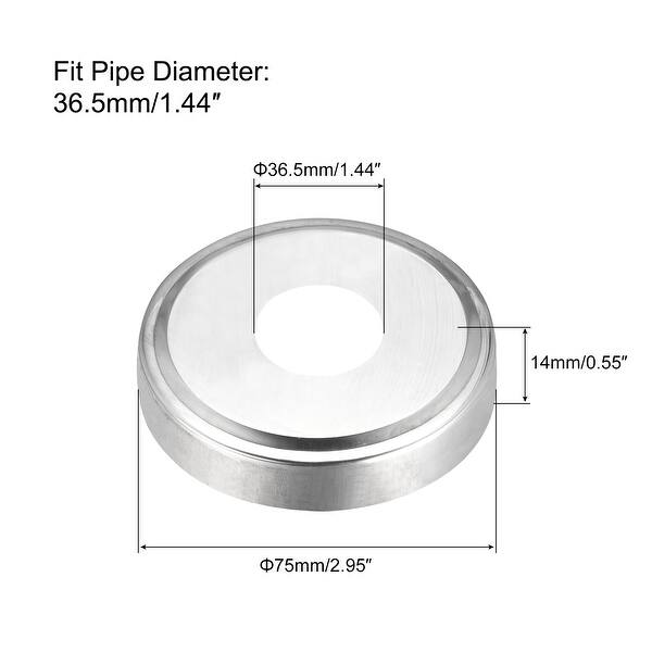 Round Escutcheon Plate, 4pcs 201 Stainless Steel Water Pipe Cover - Bed ...