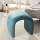 SAFAVIEH Kibo Curved Waterfall Velvet Ottoman - Bed Bath & Beyond ...