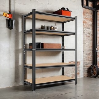5 Tier Storage Rack, Adjustable Height Shelving, Warehouse Supermarket ...