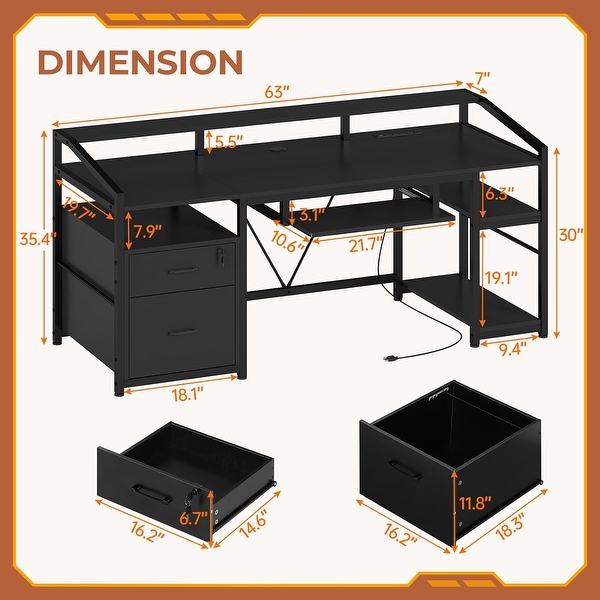 Locking computer desk store