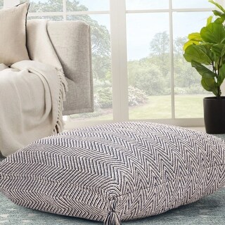 Sevita Double Chevron Blue Floor Pillow 30 inch - Bed Bath & Beyond ...