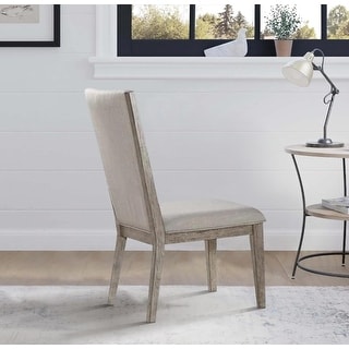 Rocky Fabric & Gray Oak Finish Side Chair (Set of 2) - Bed Bath ...