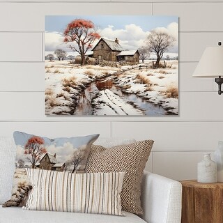 Designart "Barns Rustic Charm XI" Farmhouse Metal Wall Art Prints - Bed ...