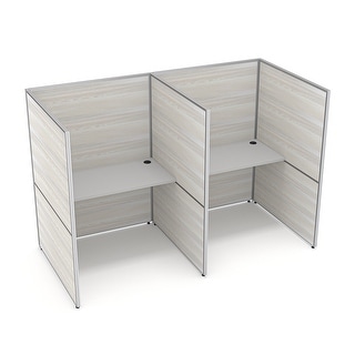 2-Person U-Shaped Privacy Call Center Cubicle Workstations 4 x 4 x 65 ...